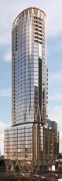 Plans for 40-level tower at hostel site